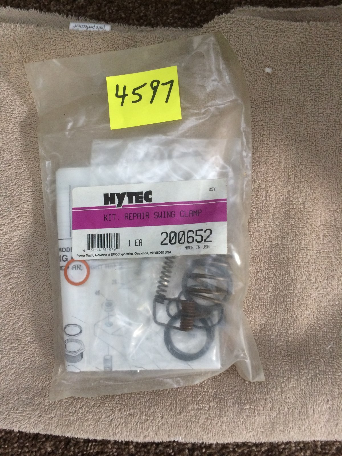 POWER TEAM HYTEC SWING CLAMP REPAIR KIT 200652 | eBay