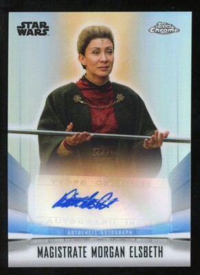 2021 Topps Chrome Star Wars Mandalorian Magistrate Morgan Elsbeth Auto ...