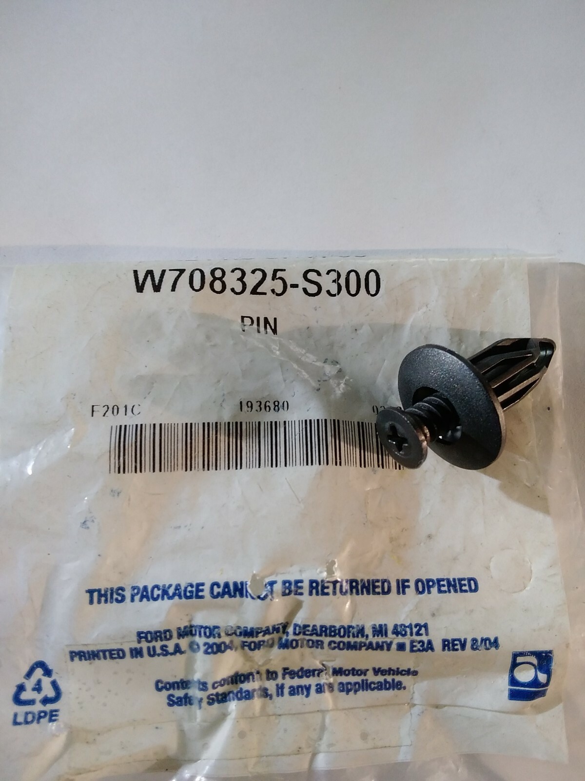 New Genuine OEM Ford Pin W708325S300 / W708325-S300 | eBay