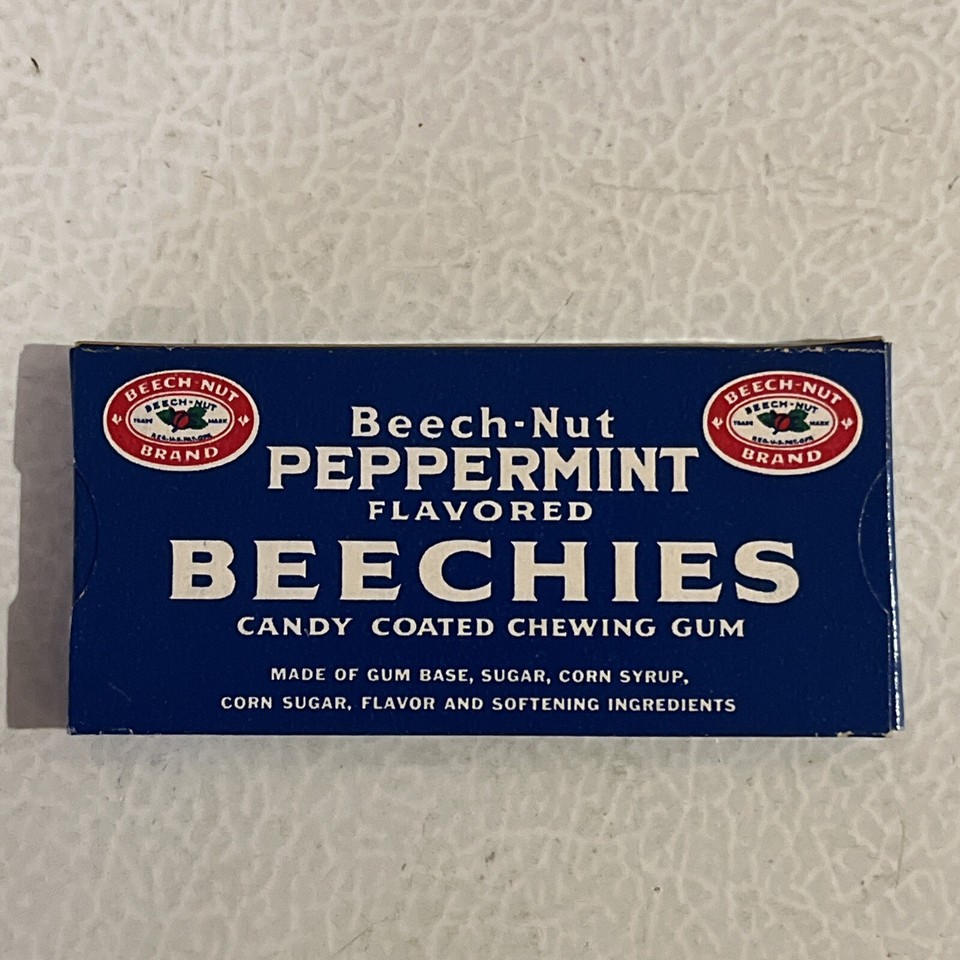 Vintage 1960’s Beech-Nut Beechies 5 Cent Coated Gum Pack Box NOS Full ...