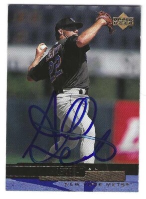 Autographed 2000 Upper Deck #438 AL LEITER New York Mets card w/COA | eBay