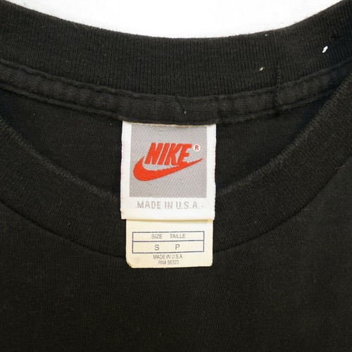 VINTAGE 1990's 90's NIKE Gray Label Tag TEE T SHIRT Mens S Black | eBay