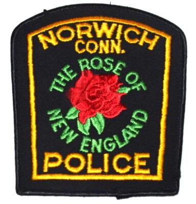 NORWICH CONNECTICUT CT Police Patch RED ROSE FLOWER OF NEW ENGLAND | eBay