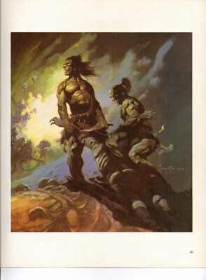 1980 full Color Plate "Flesh Eaters" by Frank Frazetta Fantastic GGA ...