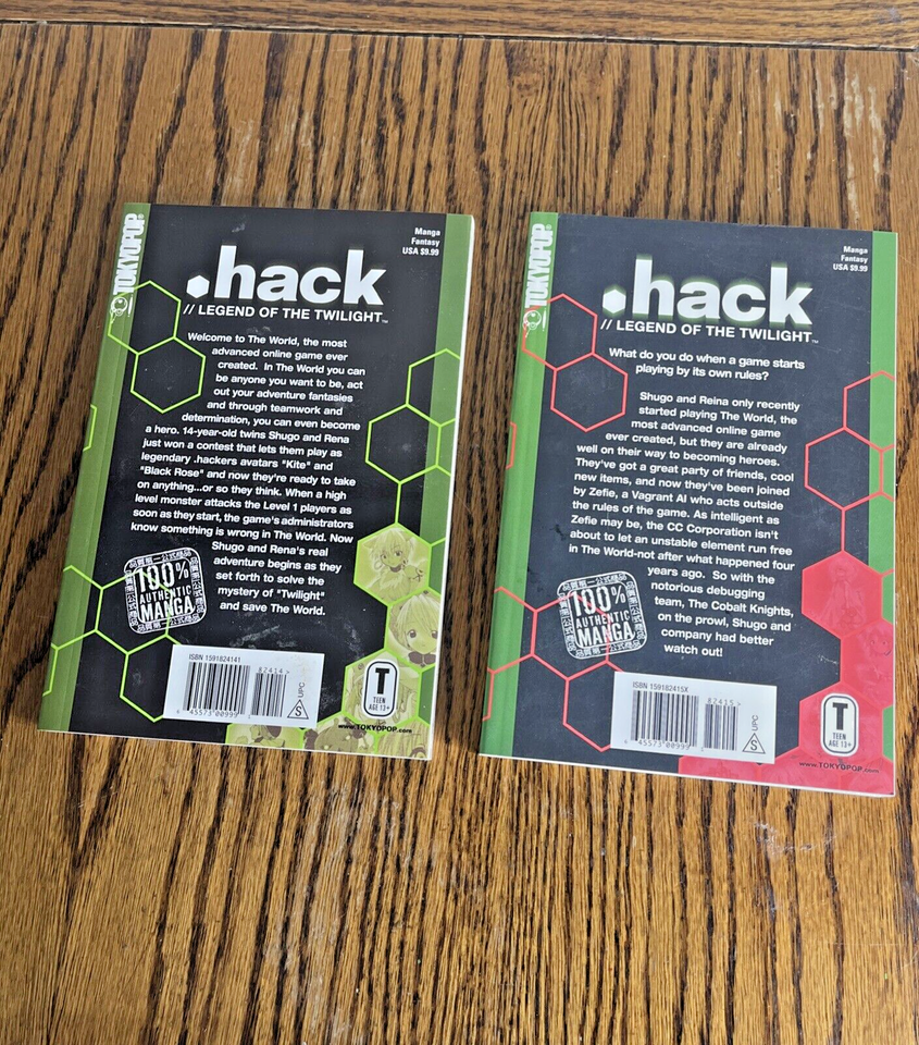 .hack Legend of the Twilight Dot Hack Lot English Manga Volumes 1 & 2 ...
