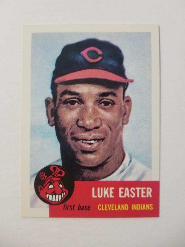 LUKE EASTER 1991 (1953) TOPPS ARCHIVE BASEBALL CARD #2 CLEVELAND ...