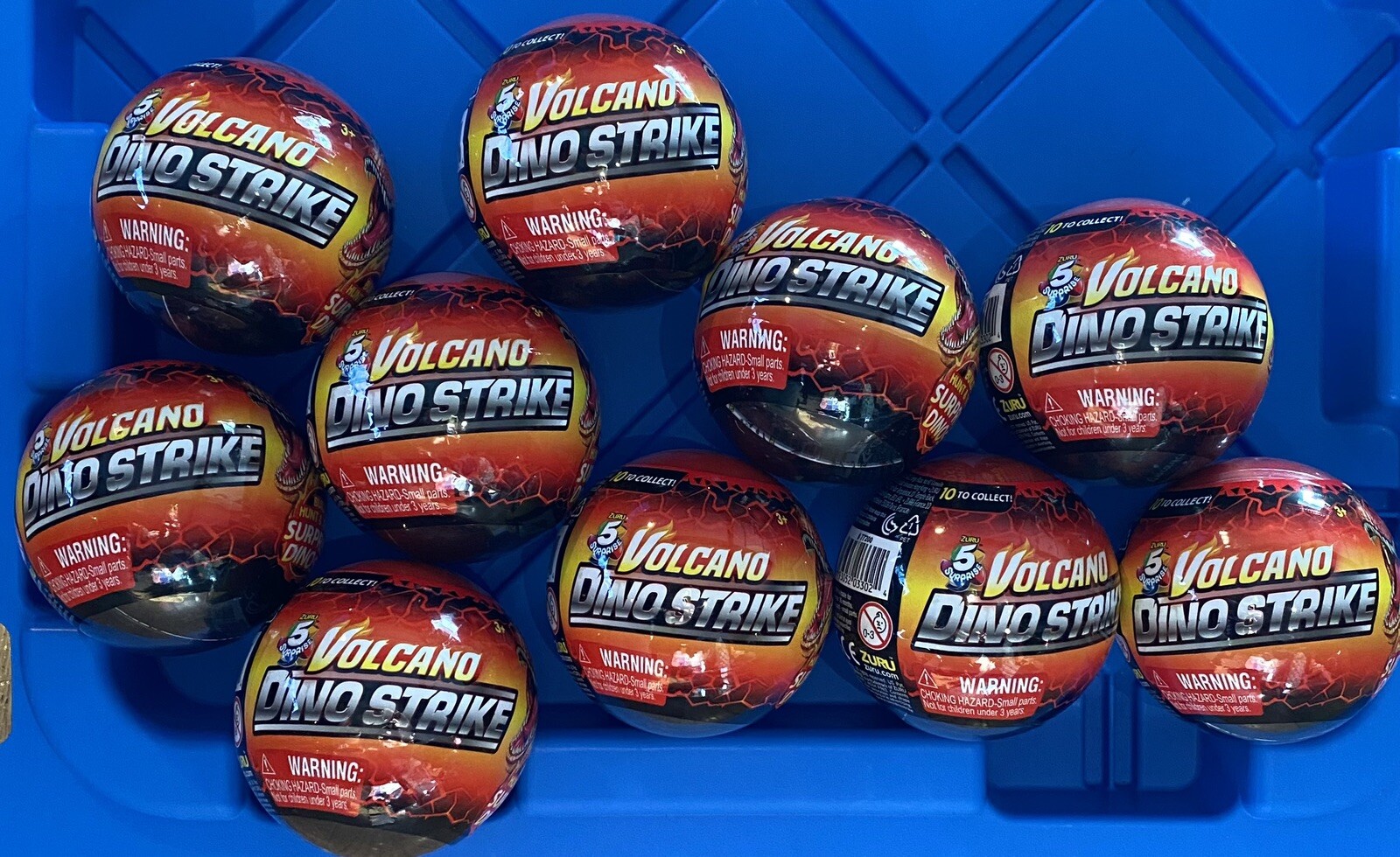 ZURU 5 Surprise Volcano Dino Strike Lot 10 Factory Sealed Balls Trap ...