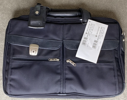 Samsonite Model: 117111136 Top Zip Two Front Pocket Case Black NIB NWT ...
