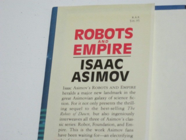Robots and Empire by Isaac Asimov 1985 Hardcover w/ Dust Jacket | eBay