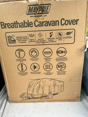 Maypole Green Caravan Cover Full 4-Ply Premium Breathable + Hitch Cover ...