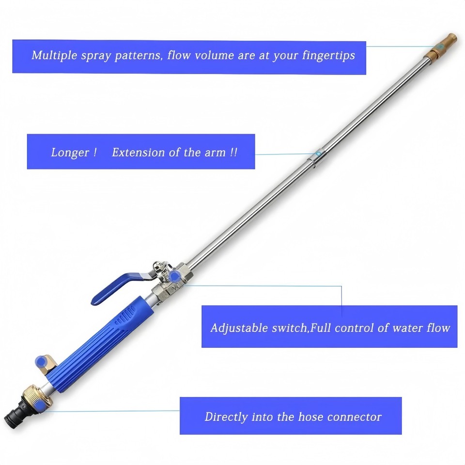 Hydro Jet High Pressure Power Washer Water Spray Gun Nozzle For Garden ...