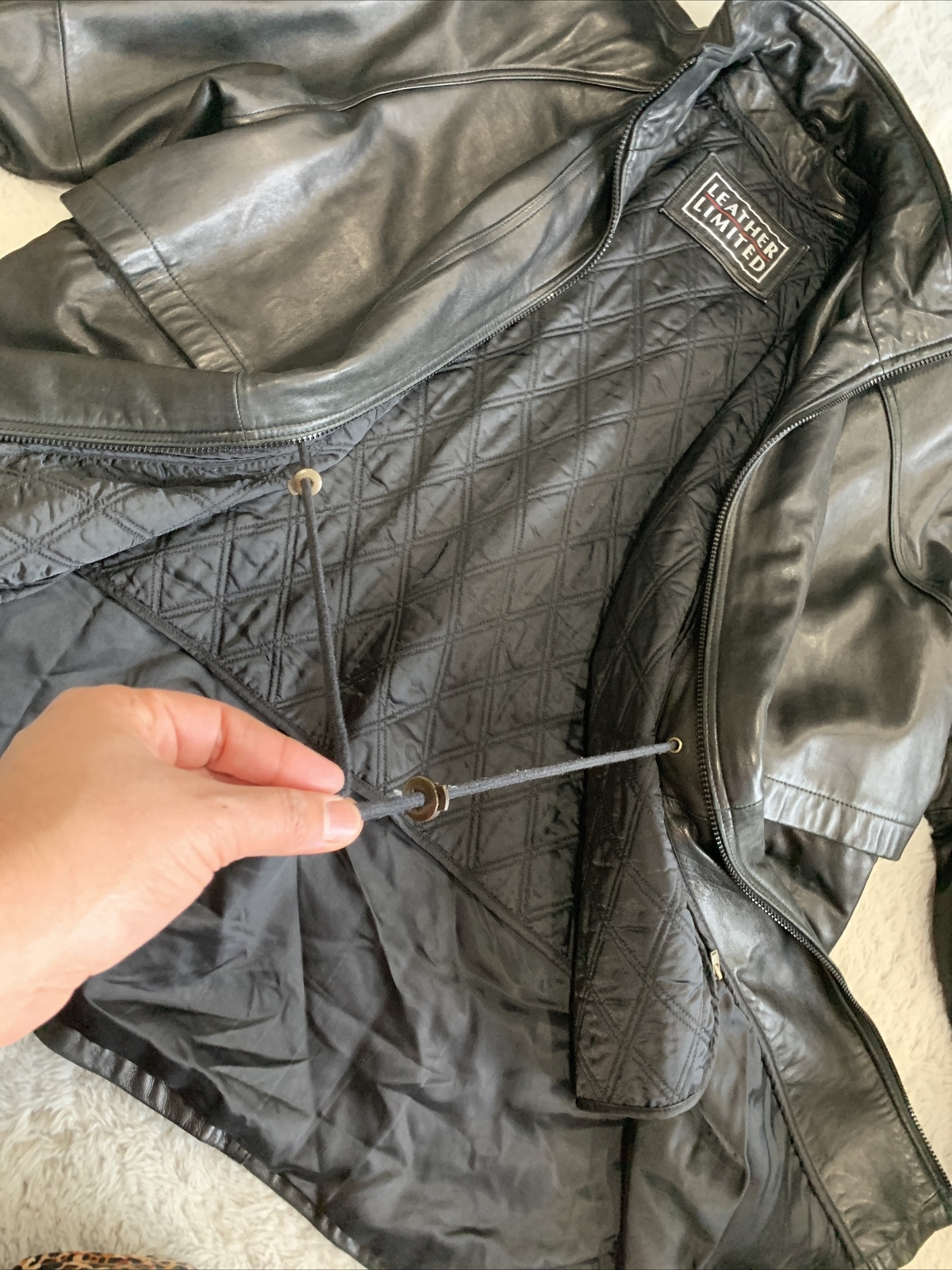 SOFT Leather Limited Jacket Men 2XL Black Coat Zip Out Winter Lining ...