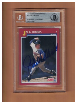Jack Morris AUTOGRAPHED 1991 SCORE UPDATE BASEBALL CARD SIGNED ...