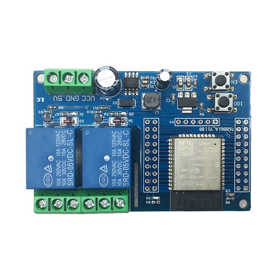 ESP32-WROOM Development Board 2-channel WIFI Relay Module DC5-60V Power ...