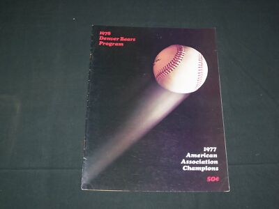 1978 DENVER BEARS PROGRAM - AMERICAN ASSOCIATION - J 3880 | eBay