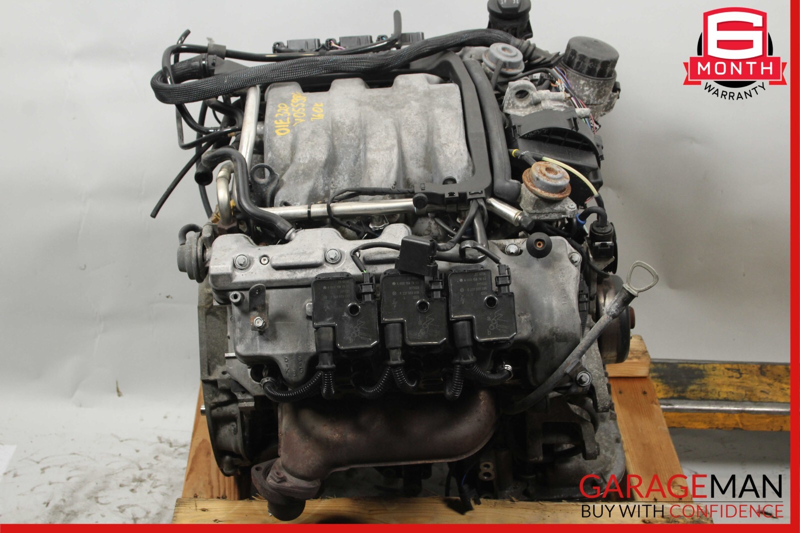 98-02 Mercedes W210 E320 Engine Motor Block Assembly 3.2L V6 M112 160k ...