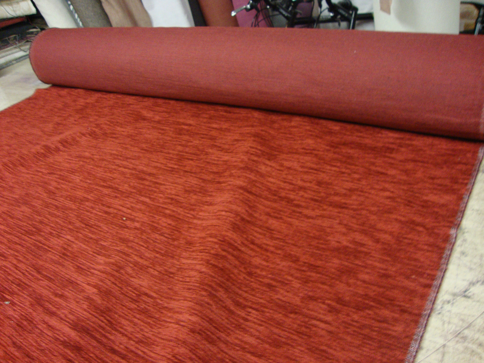 10M STABIL CLARET DESIGNER CURTAIN UPHOLSTERY FABRIC - £4.49/METER ...