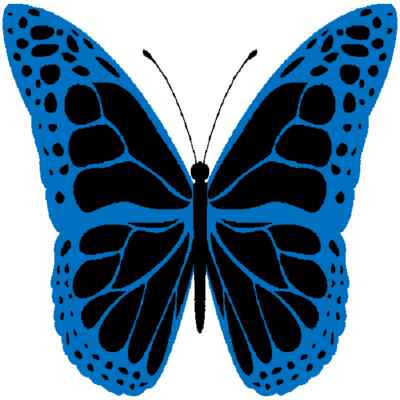 30 Custom Blue Modern Butterfly Personalized Address Labels | eBay