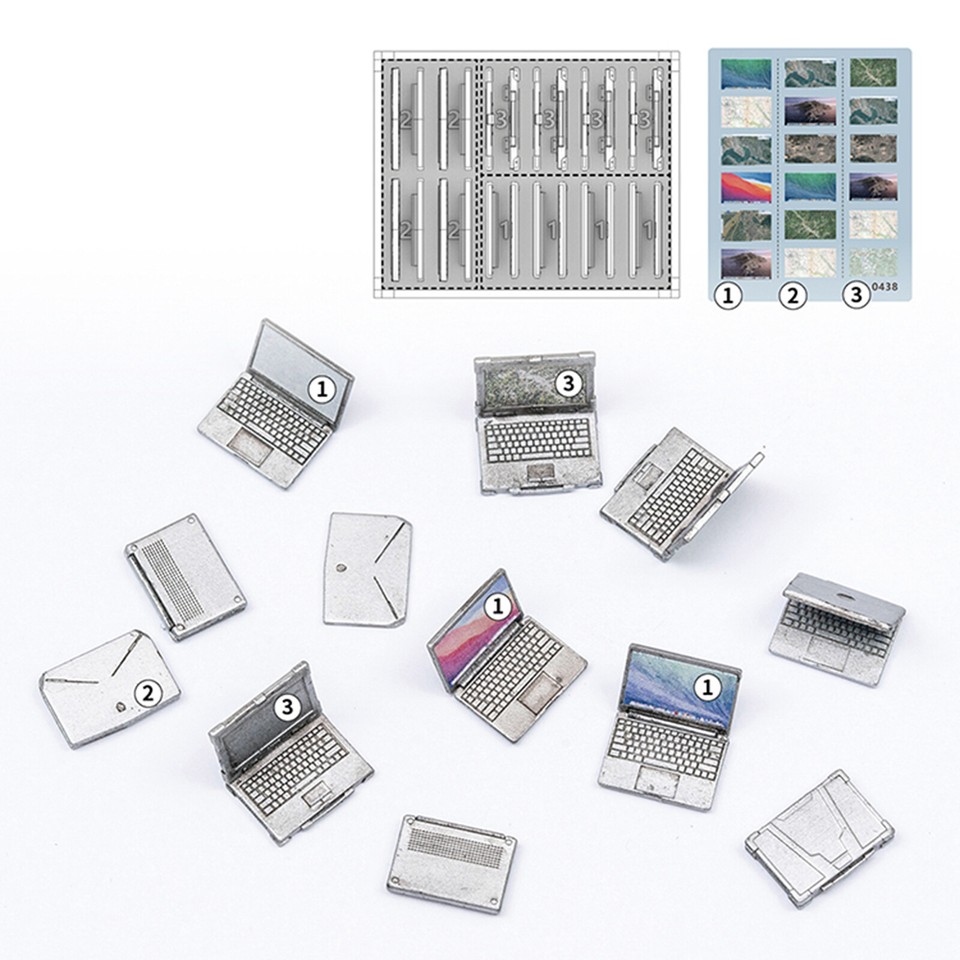 1/35Laptop x12 Tiny lightweight Authentic Highly-restored Miniature ...