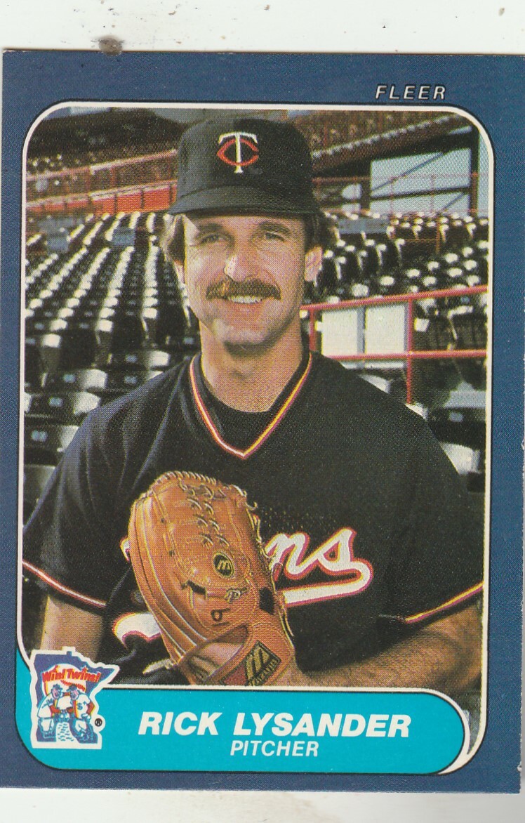 FREE SHIPPING-MINT-1986 Fleer Rick Lysander #399 TWINS PLUS BONUS CARDS ...