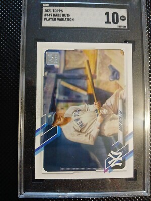 2021 Topps Series 2 SP Image Variation #449 Babe Ruth New York Yankees ...