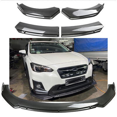 Carbon Fiber Style For 2013-2022 Subaru XV Front Bumper Lip Splitter ...