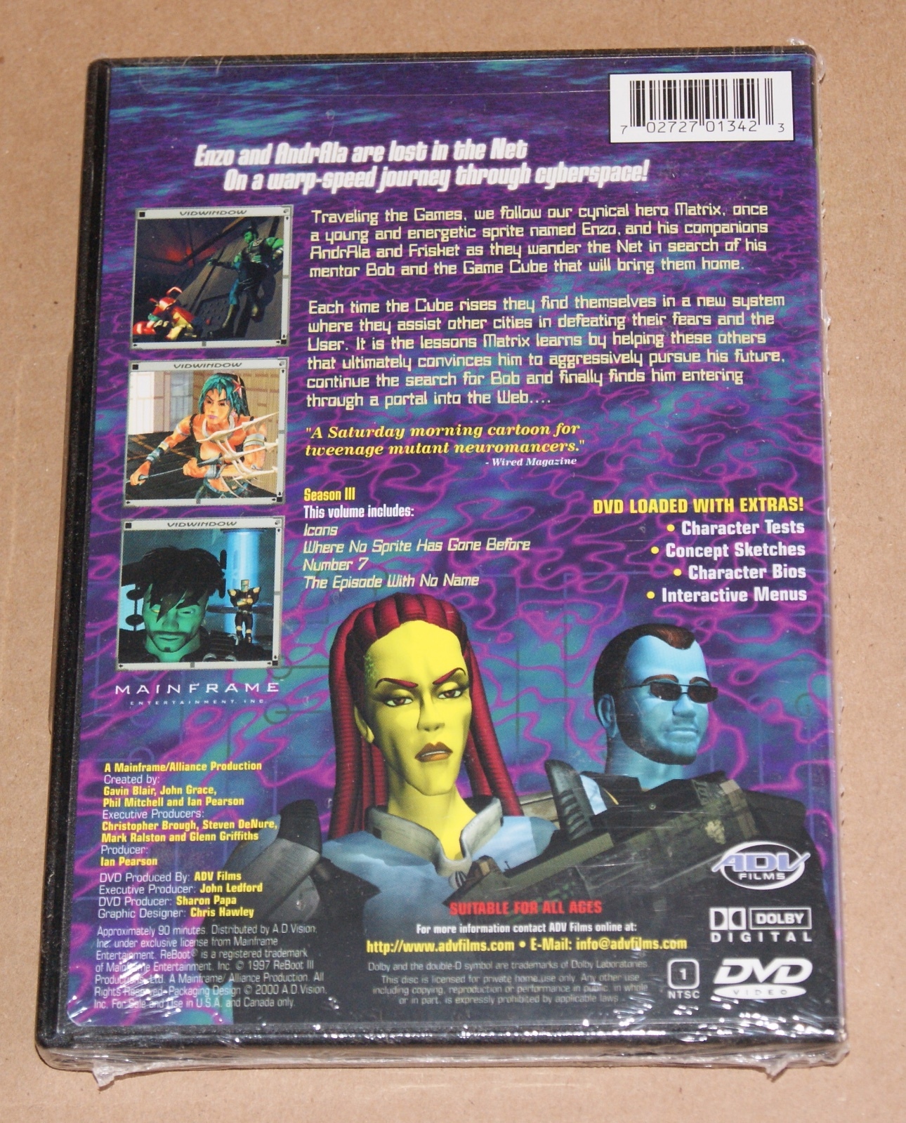 ReBoot Season III The Net Vol. 2 (DVD, 2000) Genuine ADV Films Action ...