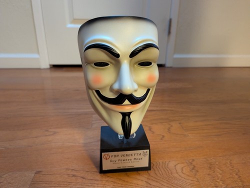 V for Vendetta Mask Replica Cast from Original Sskunky w/ Stand | eBay