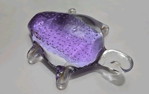Art Glass Bullicante Purple Turtle | eBay