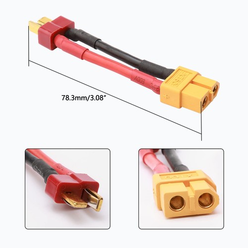 10-Pack XT60 to T-Plug Deans Style Male Female Connector Lead Adapter ...