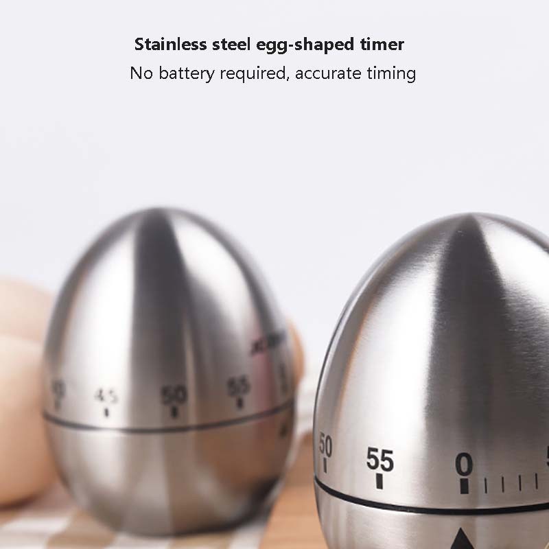 Kitchen 60 Minutes Countdown Mechanical Egg Shaped Timer Baking Cooking ...