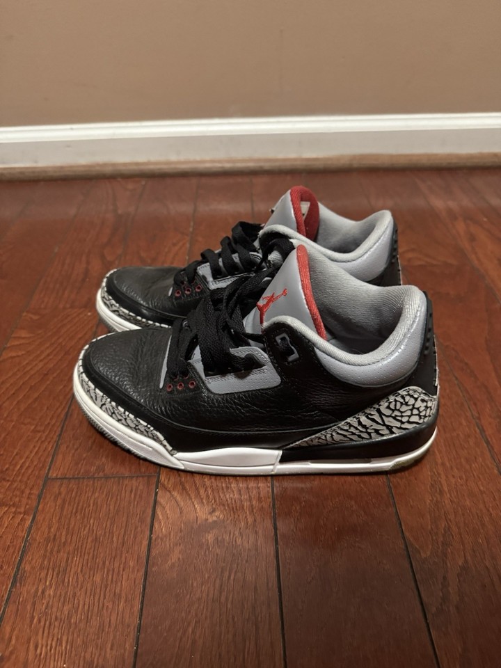 Air Jordan 3 2011 Size 8 Black Cement No Box Authentic Used ...