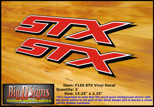 F150 STX Vinyl Decal Sticker Style Logo - High Quality Truck Graphic ...