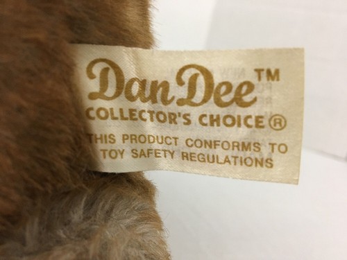 Brown Teddy Bear Plush Dan Dee Collectors Choice Red Bowtie Heart Love ...