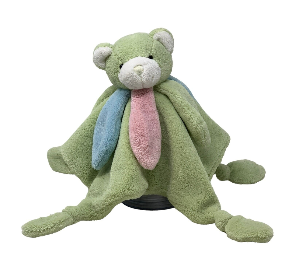PICKLES Teddy Bear Green Pastel Petals Lovey Knotted Crinkle Corners ...