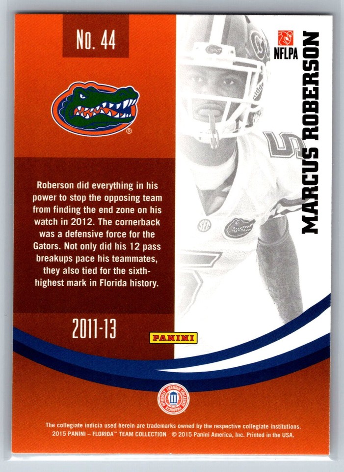 2015 Panini Collegiate Florida Marcus Roberson #44 | eBay