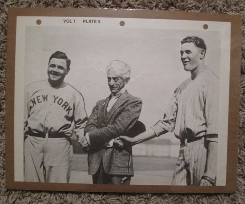 VINTAGE BASEBALL PHOTO BABE RUTH JUDGE LANDIS & BOB MEUSEL Vol. 1 PLATE ...