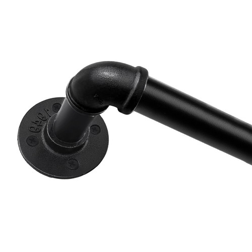 Wrap Around Telescoping Curtain Rods Industrial Window Curtain Rod 144 ...