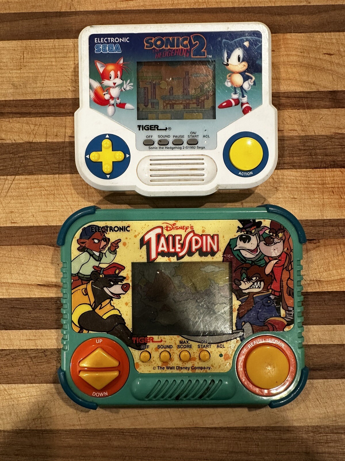 1990 Disney Talespin And 1992 Sega Sonic 2 Tiger Handheld Games Tested ...