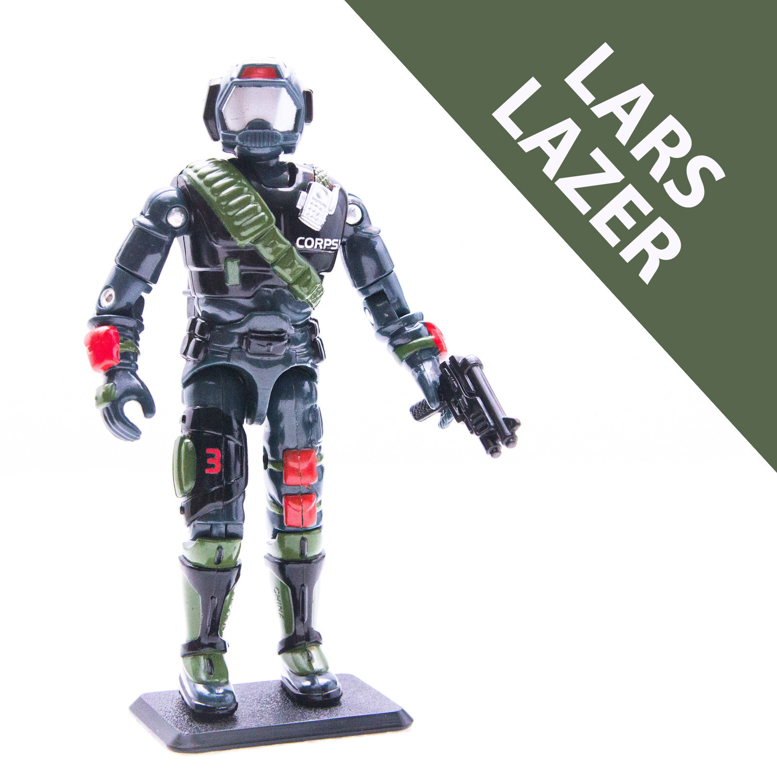 1999 Lanard The CORPS! Max Power LARS LAZER 3.75" Action Figure | GI ...