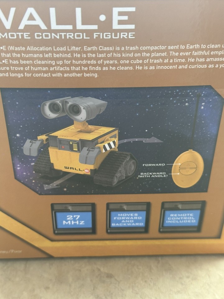 New Disney Pixar Wall-E RC Remote Control Robot Figure Toy with Remote ...