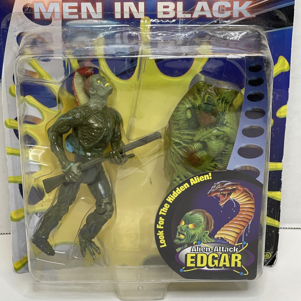 MEN IN BLACK Vintage Alien Attack Edgar MIB Action Figure Sealed Galoob ...