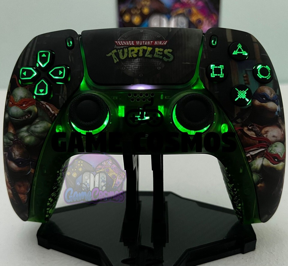 TMNT Teenage Mutant Ninja Turtles - RGB LED - Custom Controller For PS5 ...