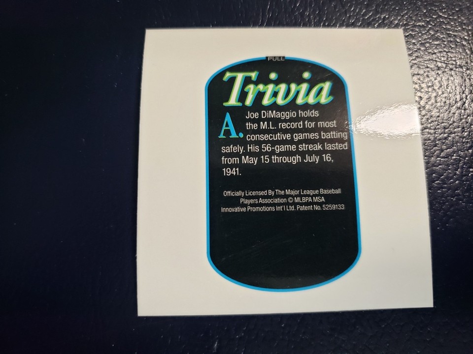 Paul Molitor Joe Dimaggio 1994 Oscar Meyer Superstar Round-Up Proof ...