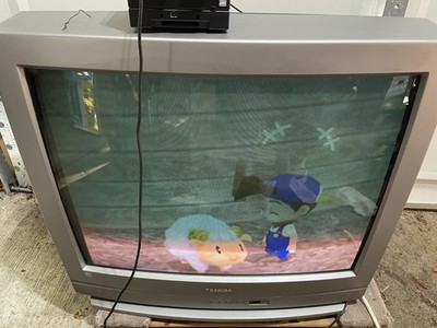 Toshiba ColorStream CRT TV 32A33 32" Curved Screen Component Gaming ...