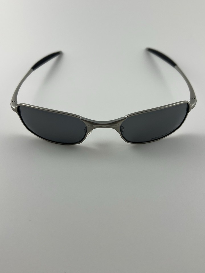 Oakley Square Wire 2.0 Silver Black Iridium Polarized Spring Hinges 05 ...