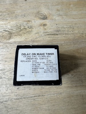 ICM Controls ICM102 Delay On Make Timer New | eBay