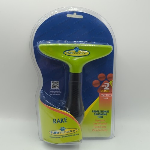 FURminator RAKE Professional Dog Grooming Tool Long Fur Coat Comb ...