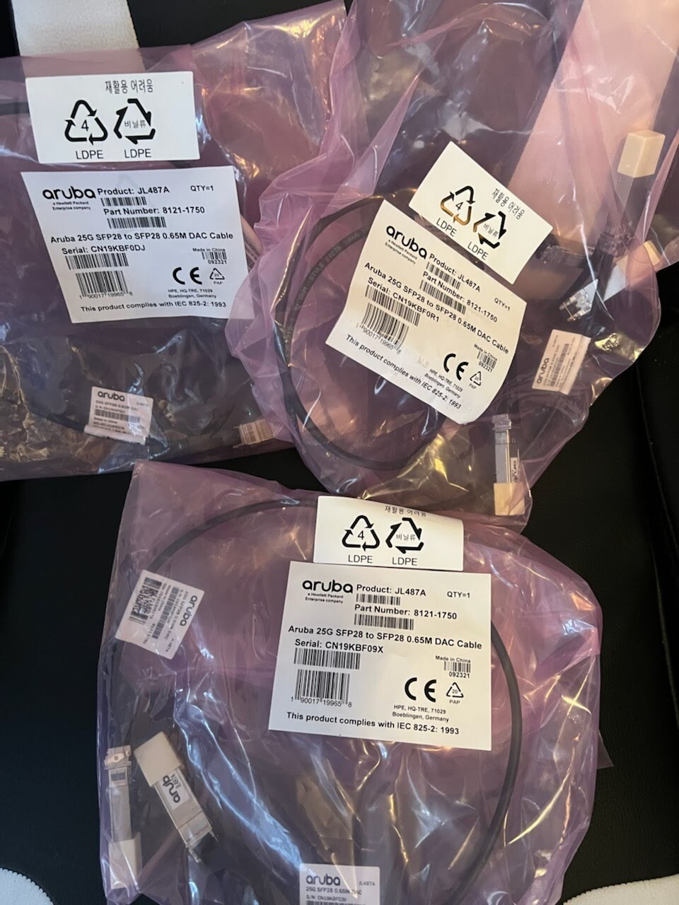 Aruba 25g Sfp28 to Sfp28 0.65m Direct Attach Cable for sale online | eBay