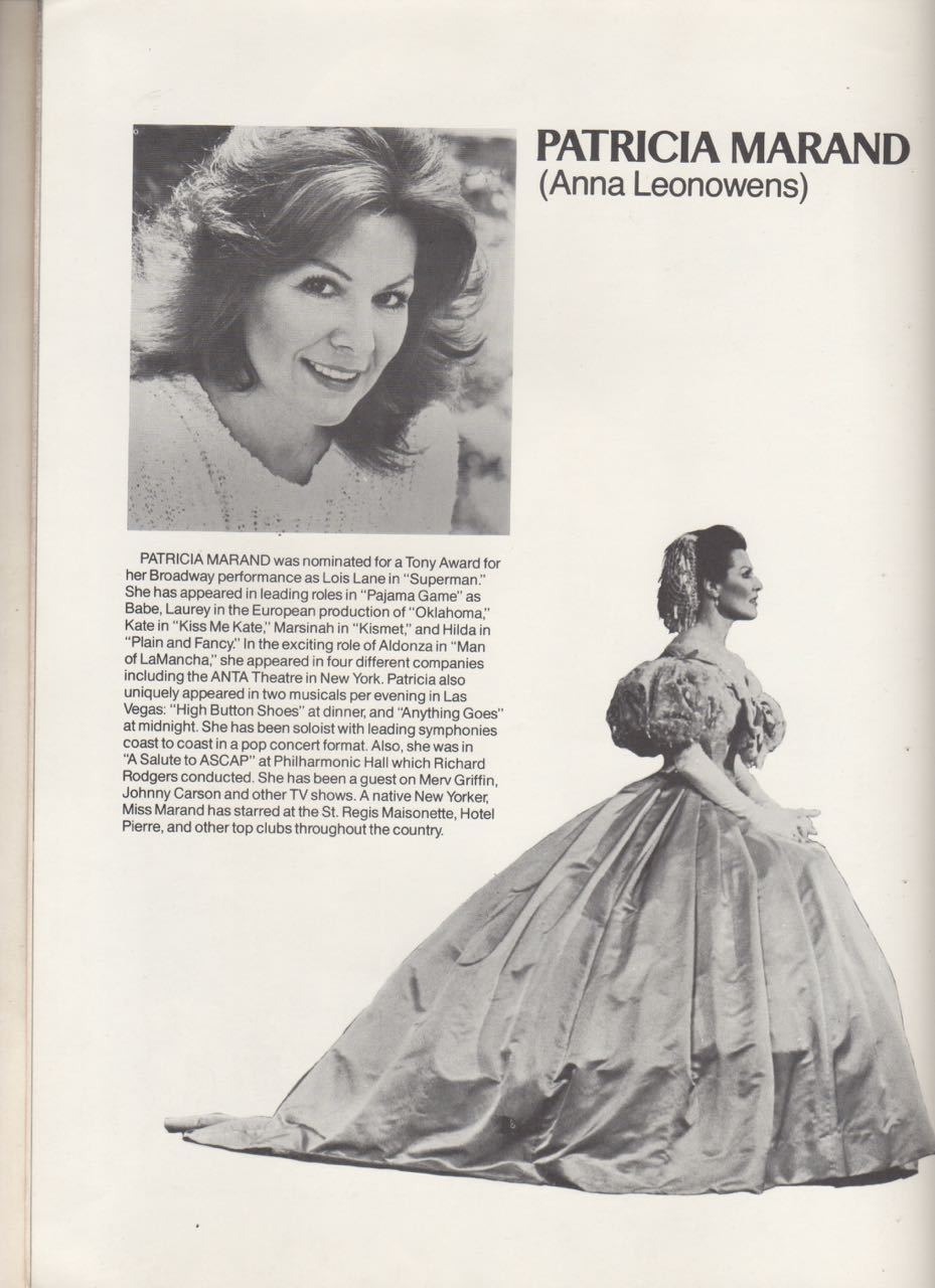 Yul Brynner & Patricia Marand "The King And I" Souvenir Program 1981 ...